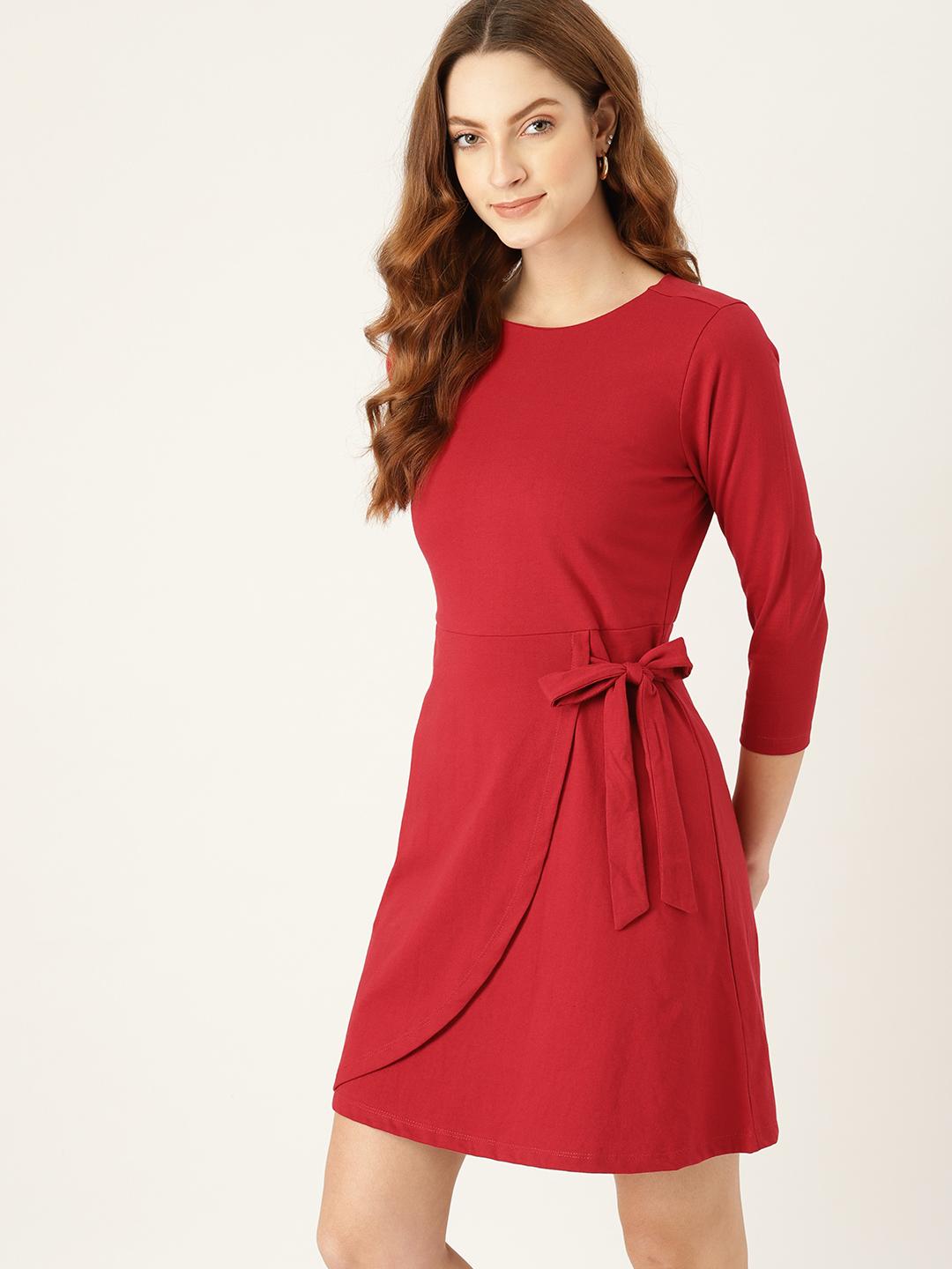 Buy DressBerry Red Layered Dress - Dresses for Women 14773896 | Myntra