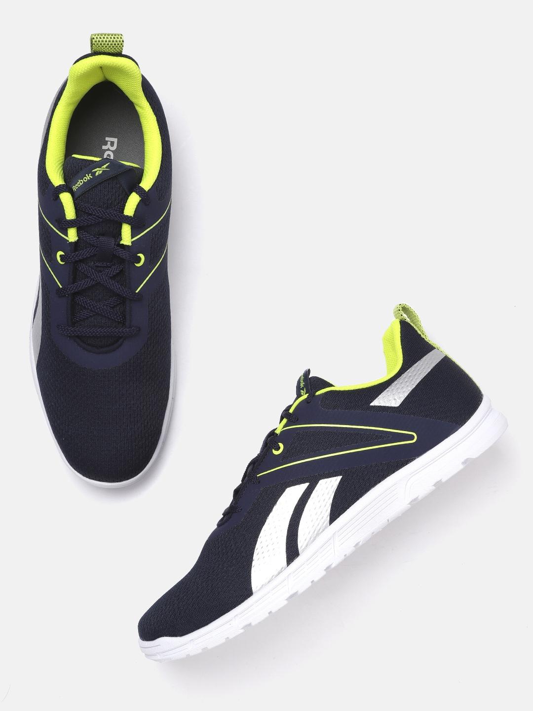 Buy Reebok Men Navy Blue Woven Design Rockfield Running Shoes - Sports ...