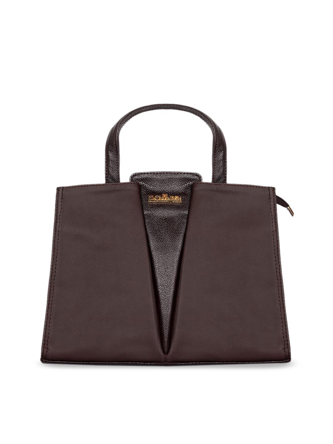 Buy THE CLOWNFISH Valencia Coffee Brown Leather Handheld Bag - Handbags ...