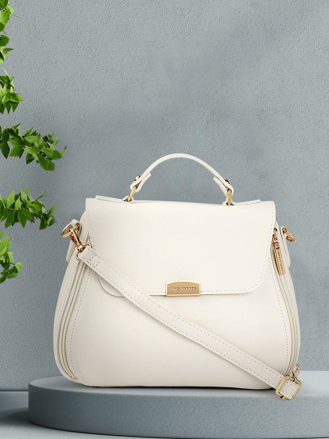 Buy Lino Perros White Solid Satchel - Handbags for Women 14835552 | Myntra
