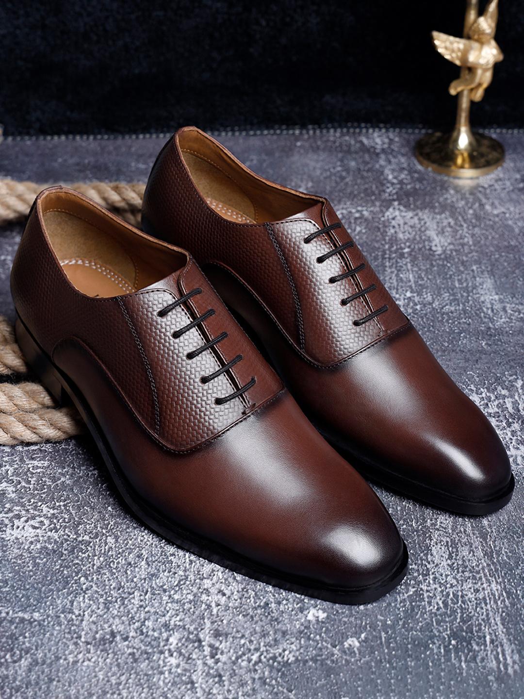 Buy LOUIS STITCH Men Premium Leather Dual Tone Patina Derby Shoes ...