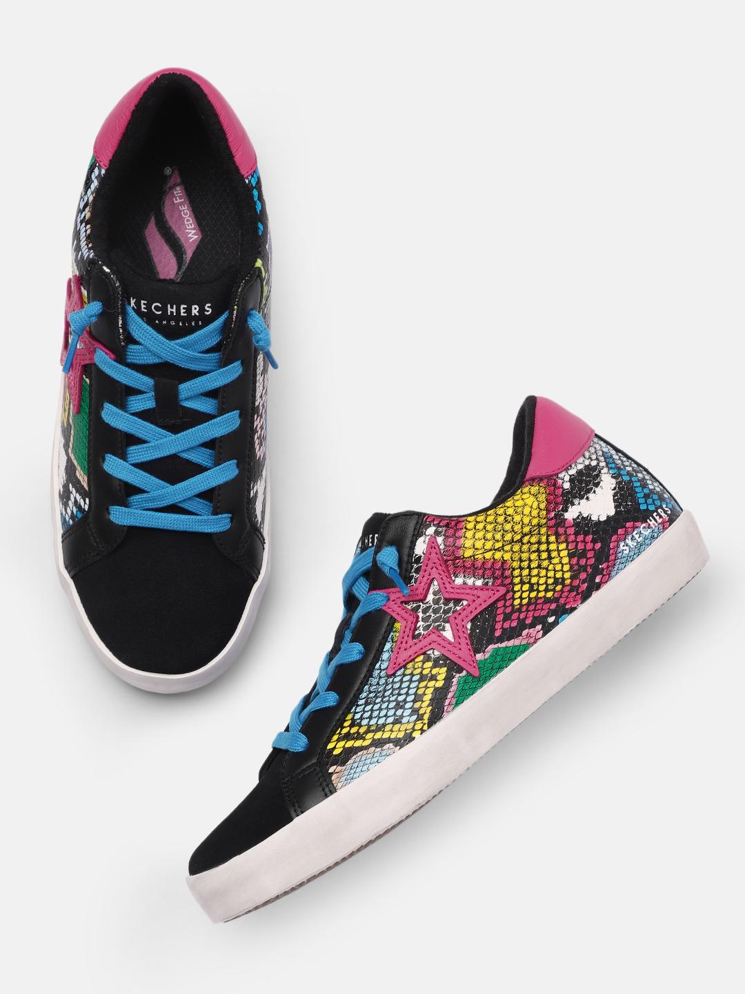 Buy Skechers Women Multicoloured Diamond Starz Slithering Wedge Fit ...