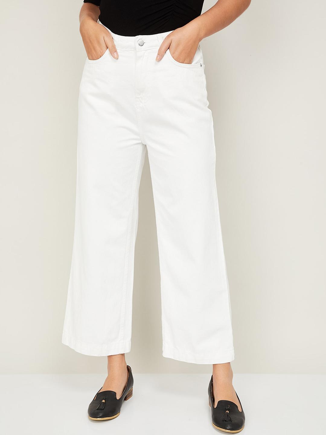 Buy Fame Forever By Lifestyle Women White Flared Jeans - Jeans for ...