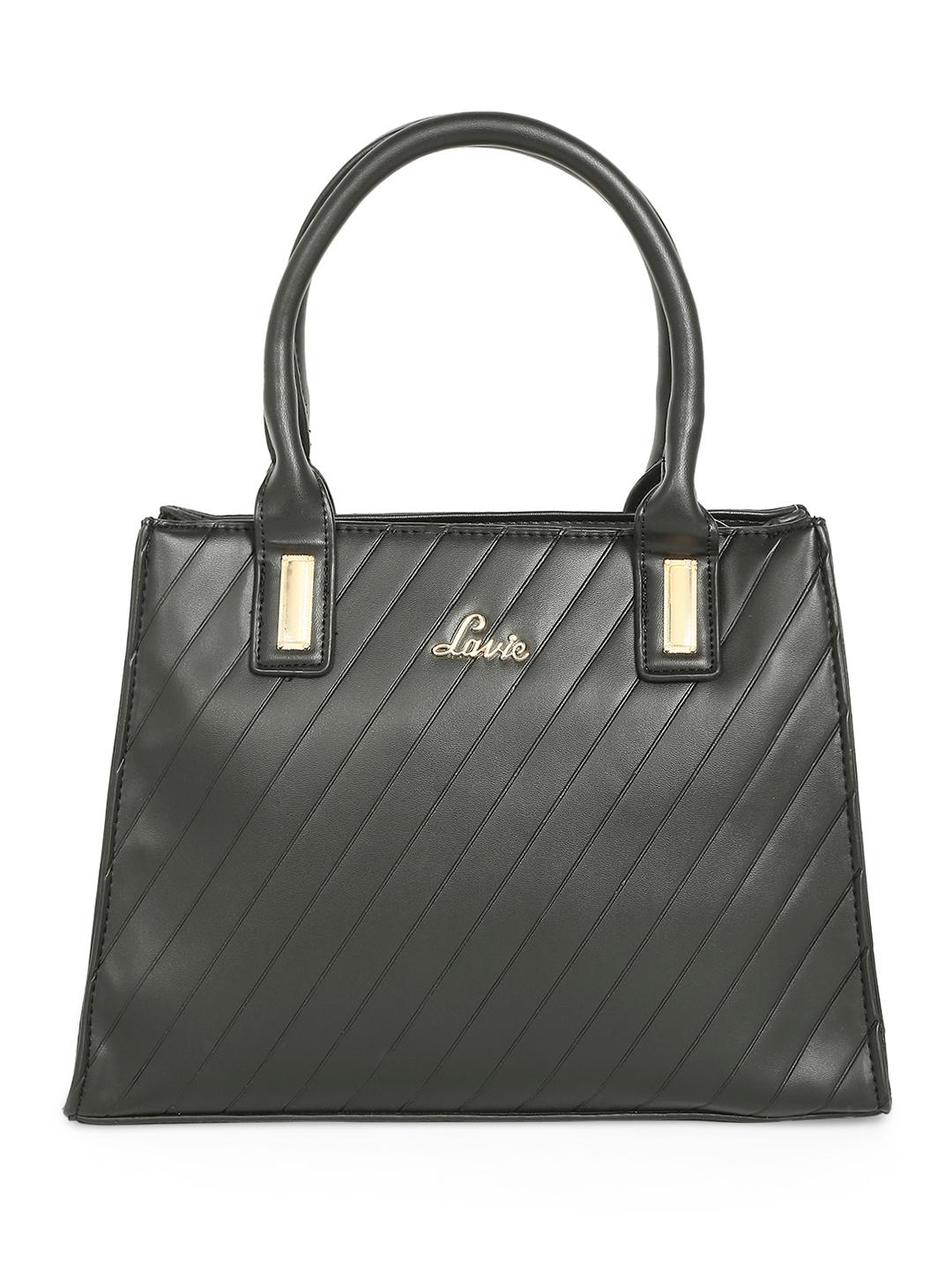Buy Lavie Black Textured Quilty Handheld Bag - Handbags for Women ...