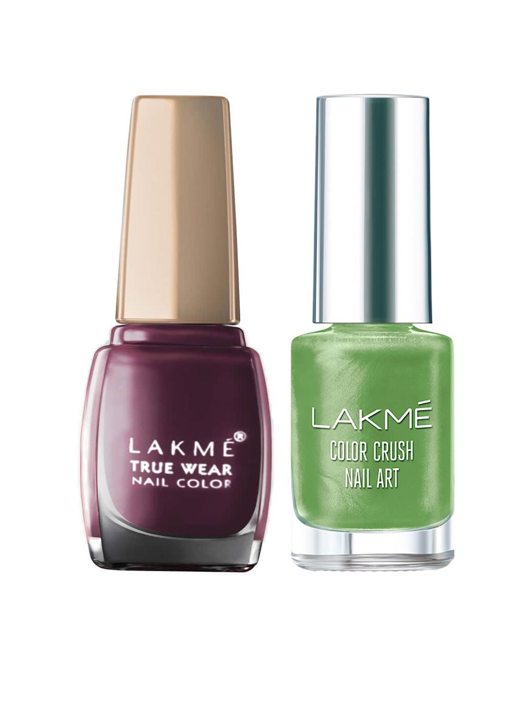 Buy Lakme Set Of True Wear & Nail Art Color Crush Nail Polish - Nail ...