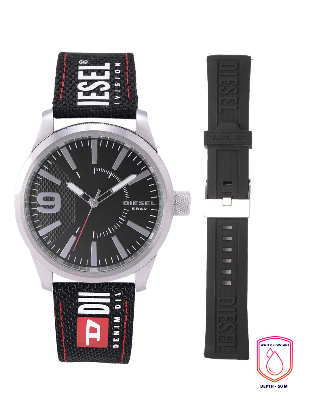 Buy DIESEL RASP NSBB Men Black Dial & Strap Analogue Watch With ...