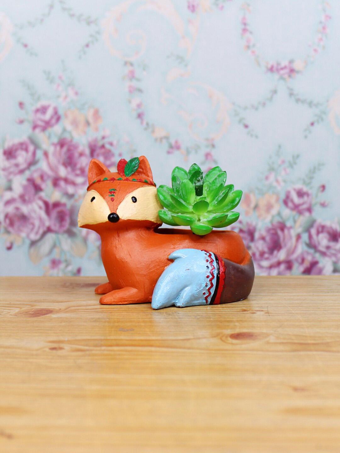 Buy Wonderland Orange Resin Fox Planter - Planters for Unisex 15173328 ...