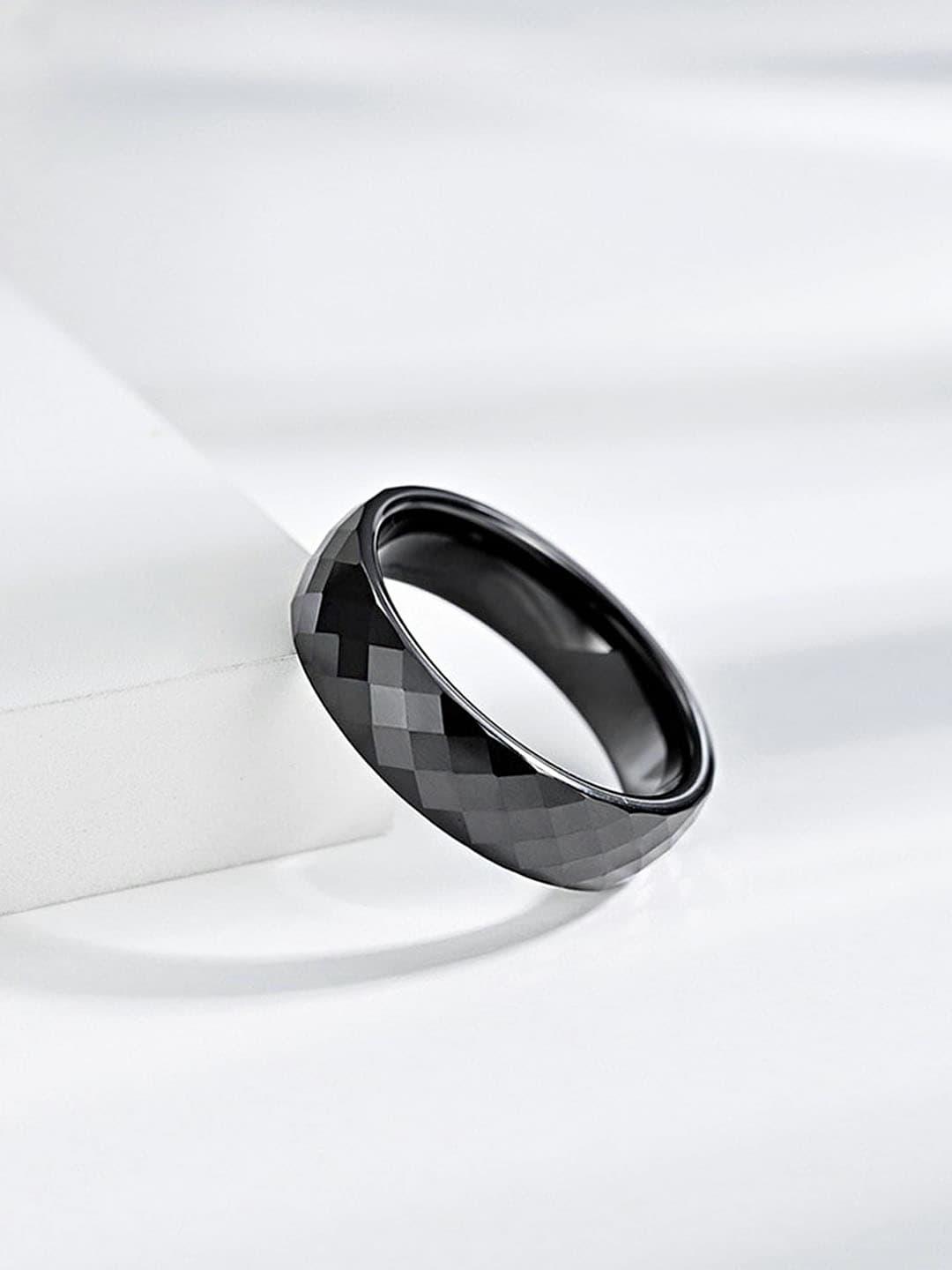 Buy Yellow Chimes Black Stainless Steel Band Style Ceramic Top Finger ...