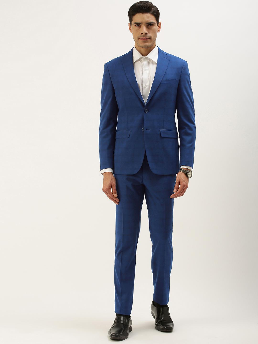 Buy Peter England Navy Blue Two Piece Formal Suit - Suits for Men ...