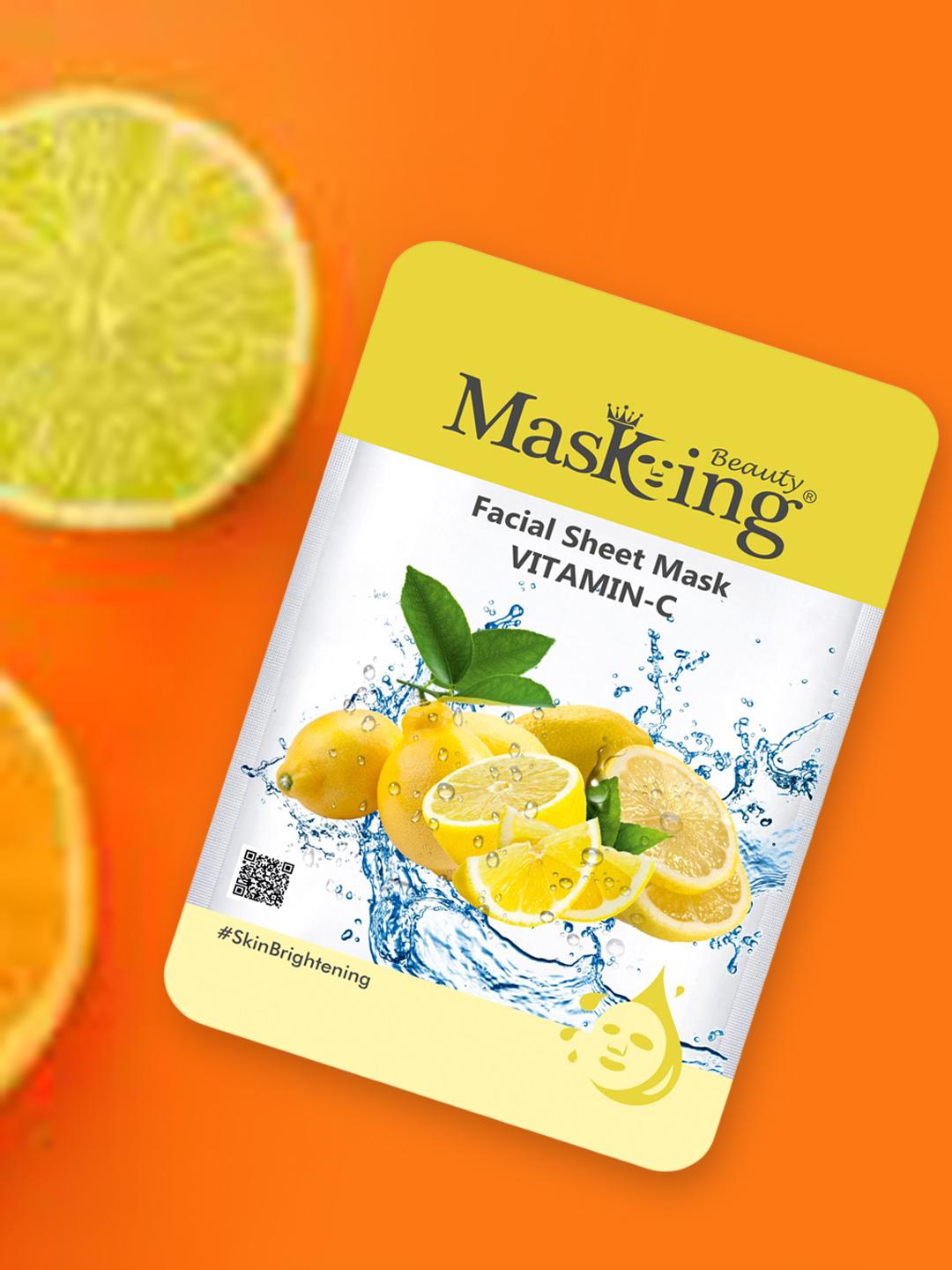 Buy MasKing Unisex Pack Of 5 Vitamin C Facial Sheet Mask - Sheet Masks ...