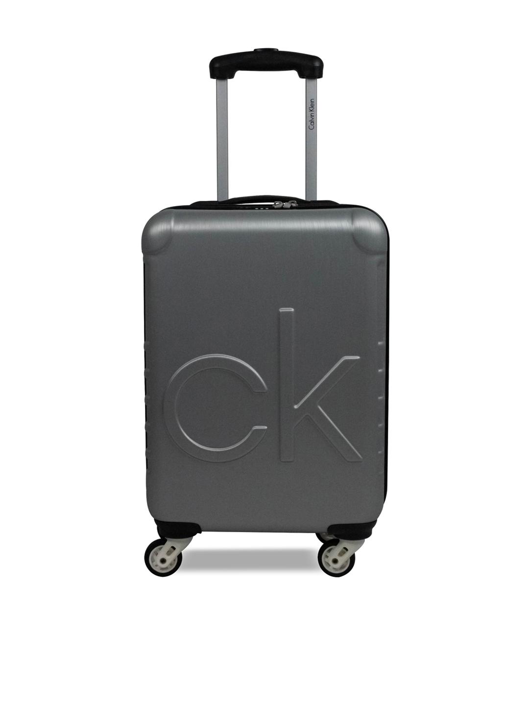 Buy Calvin Klein Ck Logo Hard Sided 20" Cabin Trolley Suitcase With Tsa ...