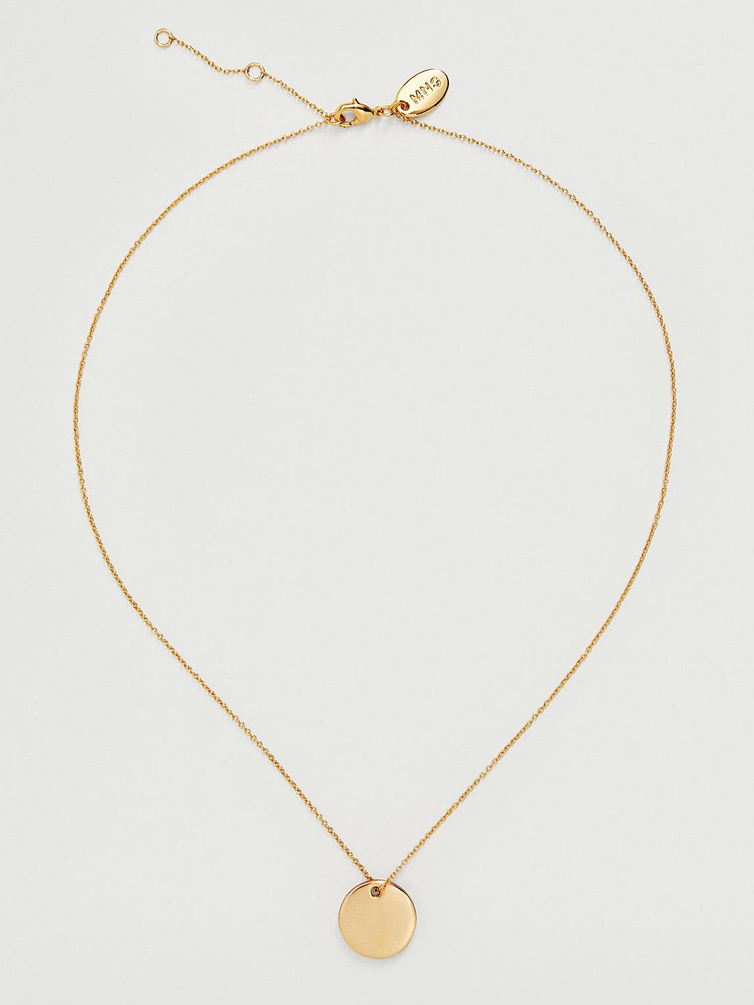 Buy MANGO Gold Toned Circular Necklace - Necklace And Chains for Women ...