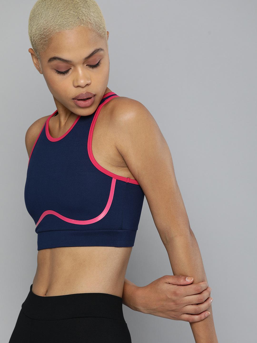 Buy HRX By Hrithik Roshan Women Medieval Blue Solid Rapid Dry Training ...