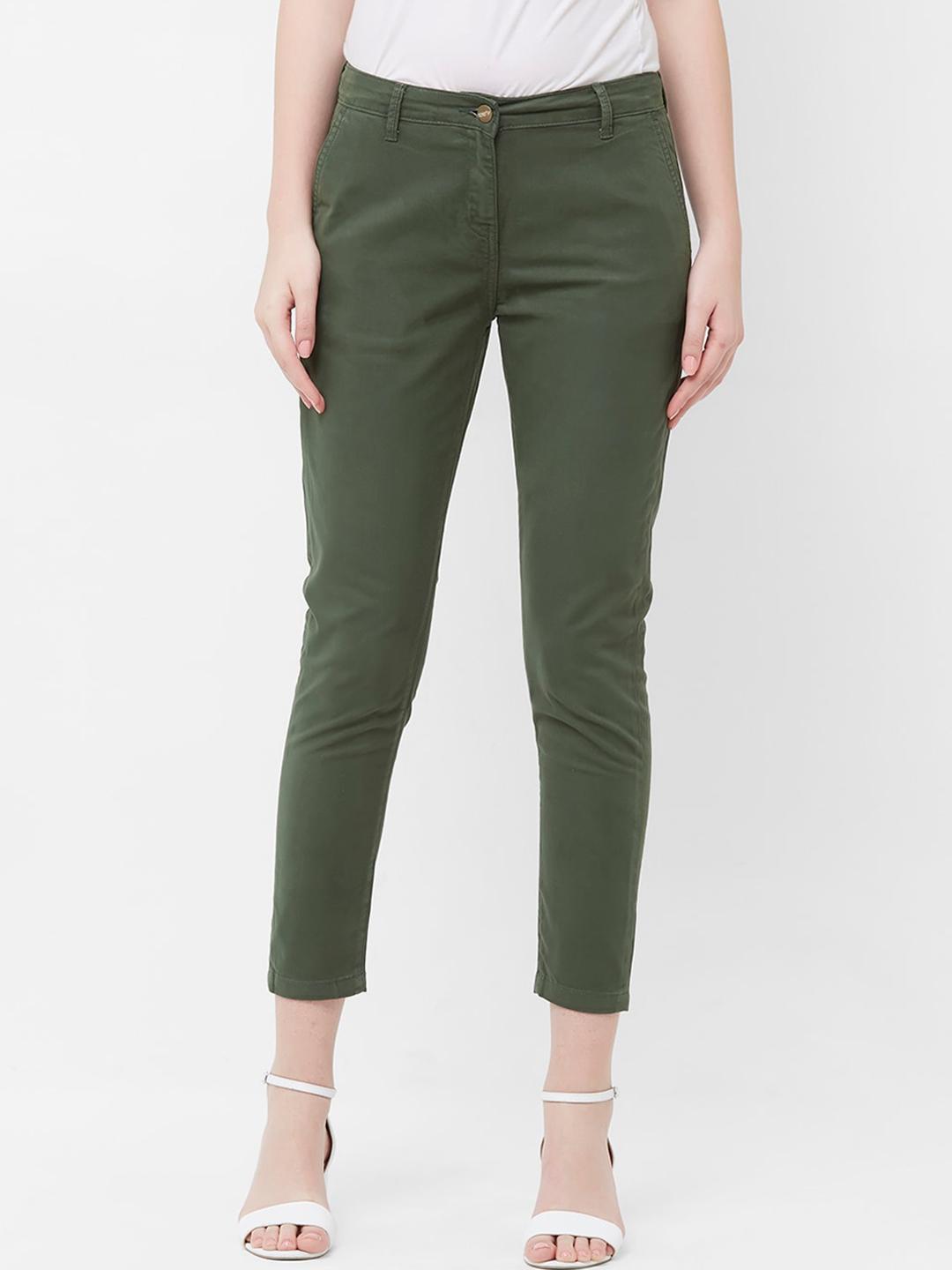 Buy Fusion Beats Women Green Trousers - Trousers for Women 15351750 ...