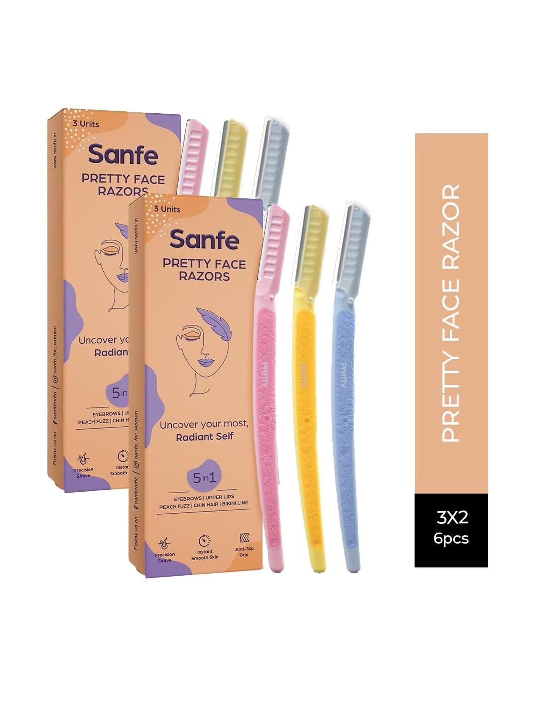 Buy Sanfe Women Pretty Face Razor For Painfree Facial Hair Removal (6 ...