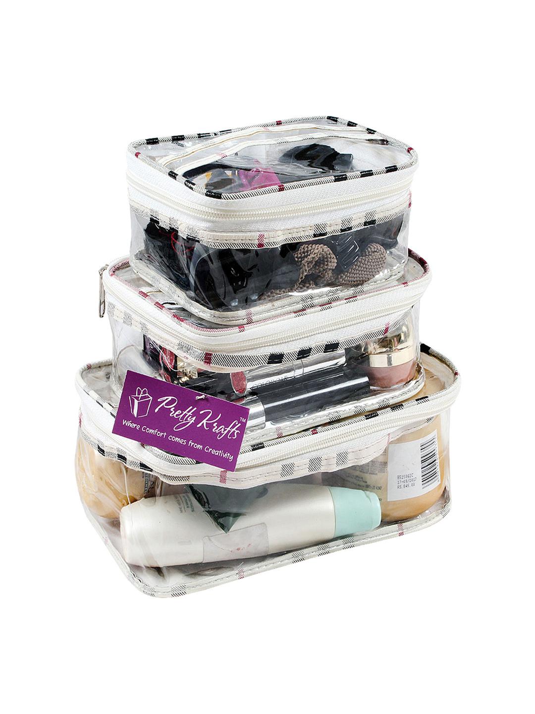 Buy Prettykrafts Set Of 3 Travel Toiletry Bag - Organisers for Unisex ...