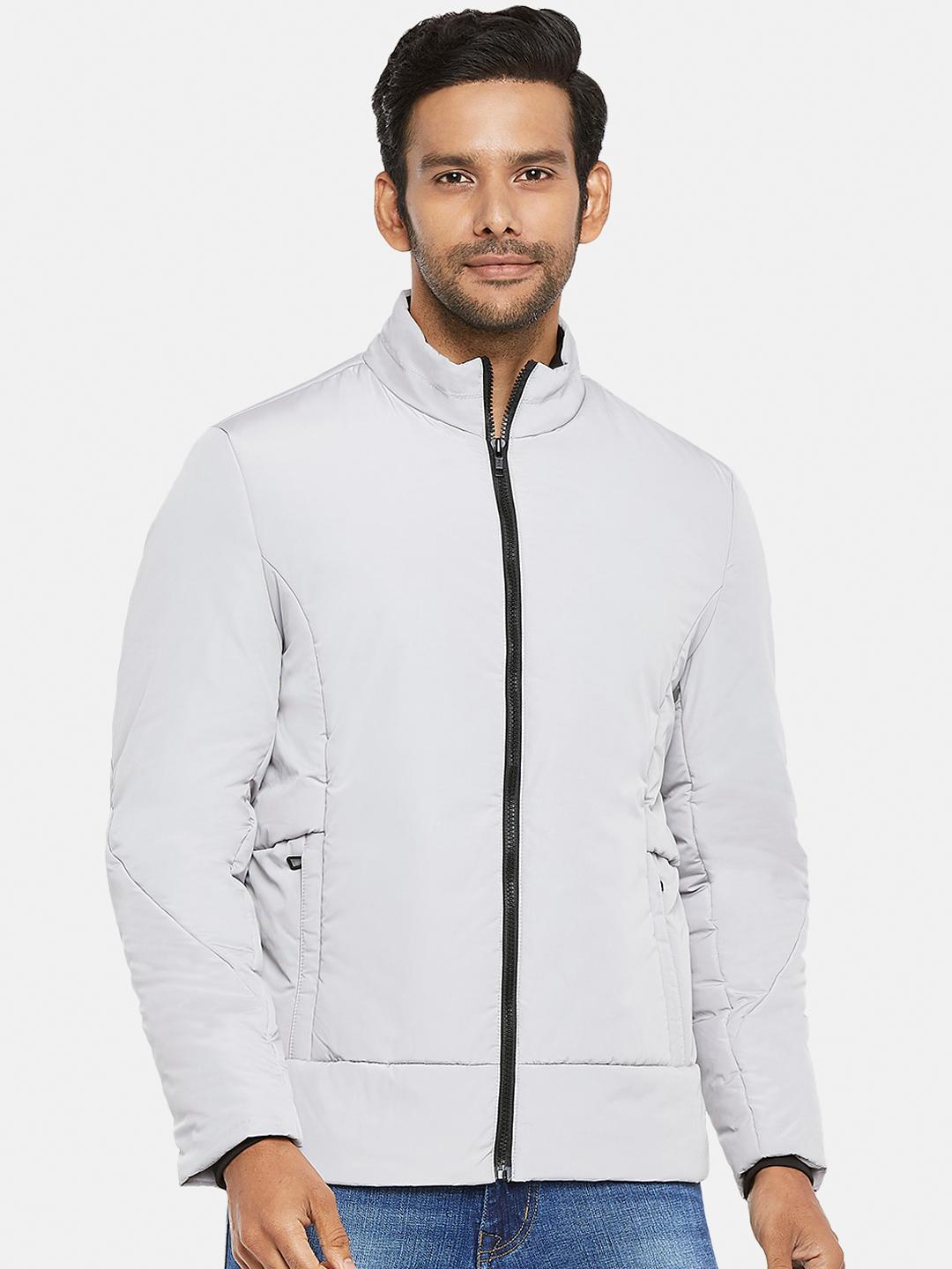 Buy Urban Ranger By Pantaloons Men Silver Toned Padded Jacket - Jackets ...