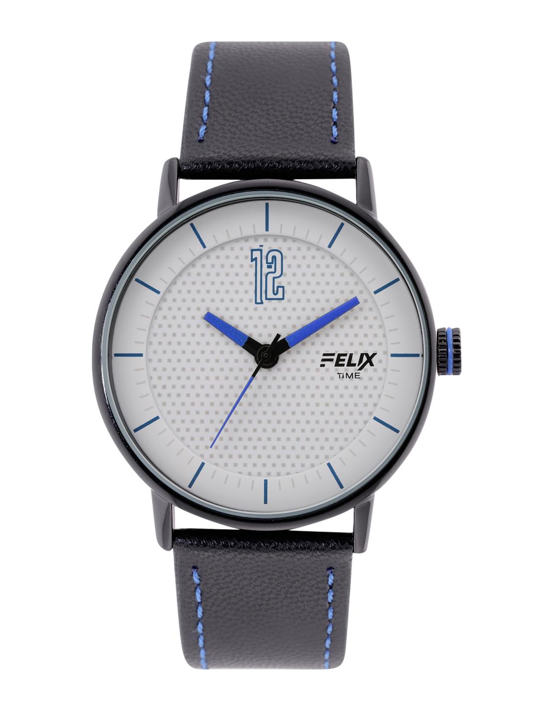 Buy FELIX Men White Textured Leather Analogue Watch F3224GBBL - Watches ...