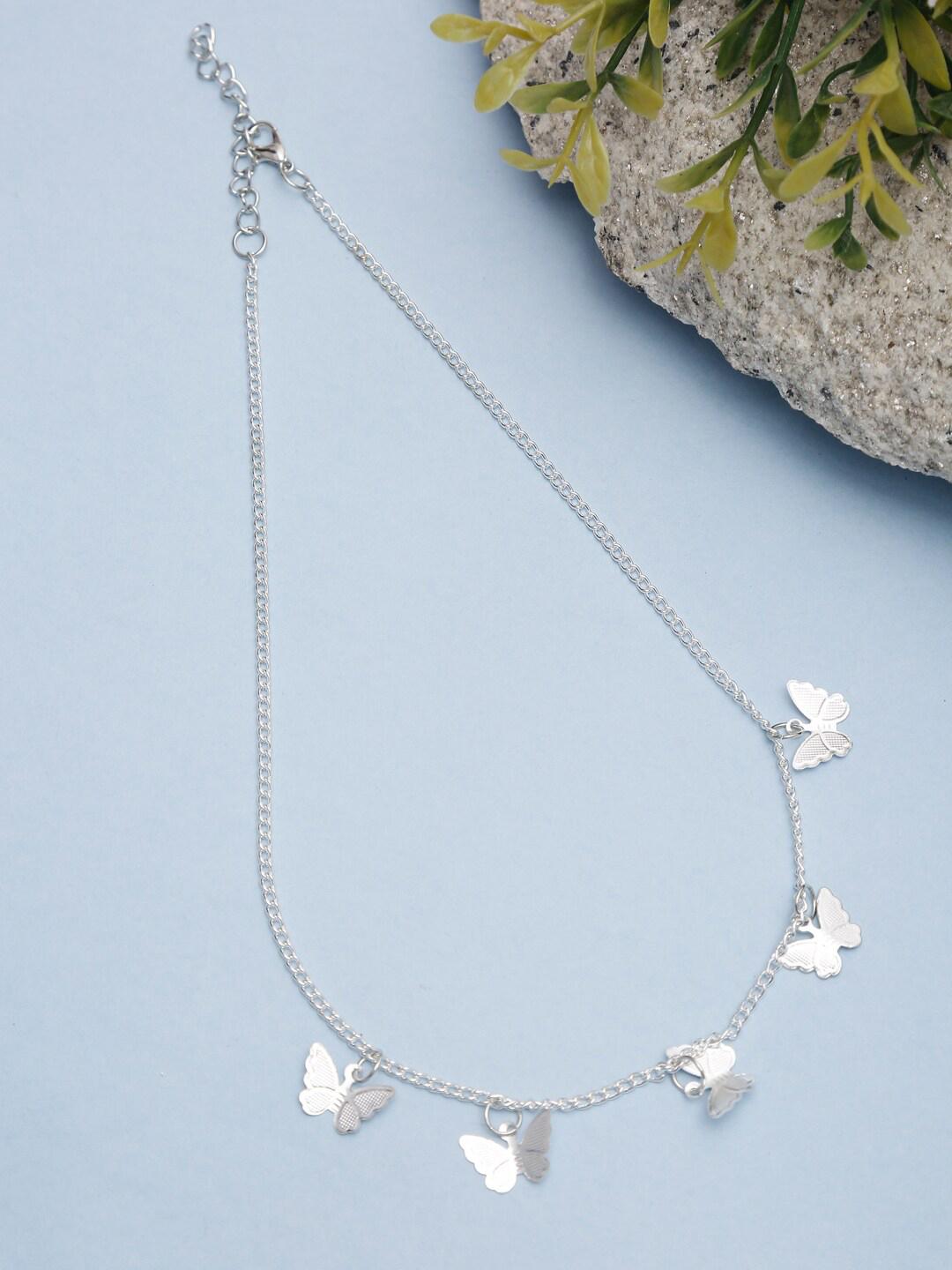 Buy Celena Cole Silver Toned Silver Plated Necklace - Necklace And ...