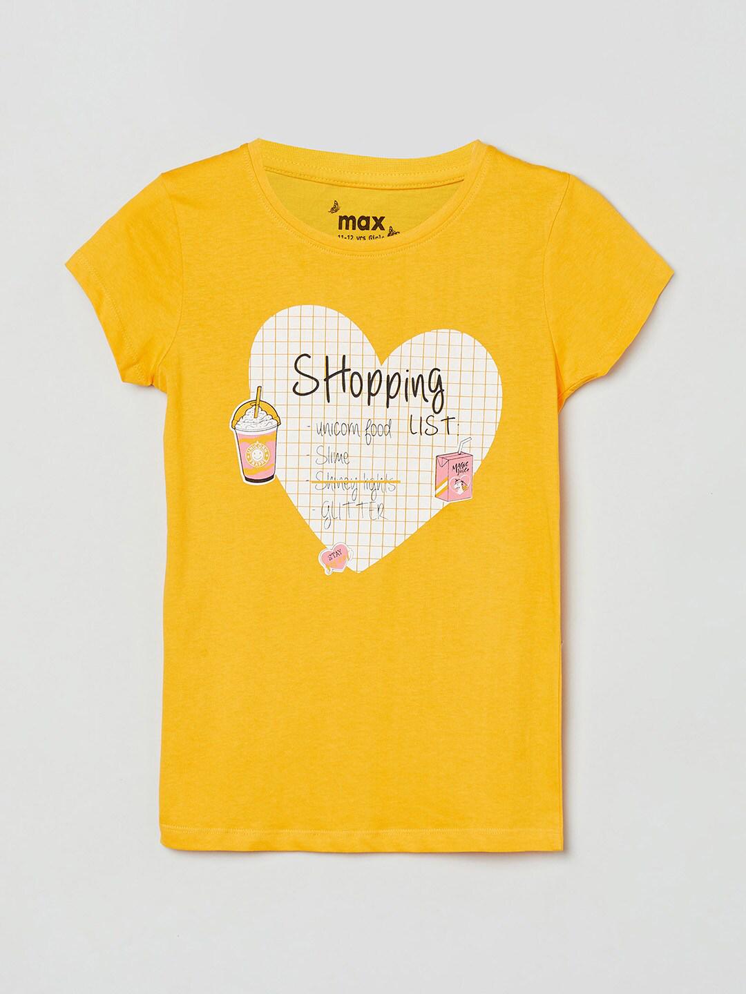 Buy Max Girls Yellow Regular Top - Tops for Girls 15548382 | Myntra