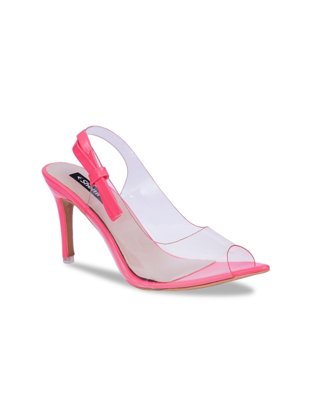 Buy Sherrif Shoes Women Transparent & Pink Peep Toes - Heels for Women ...