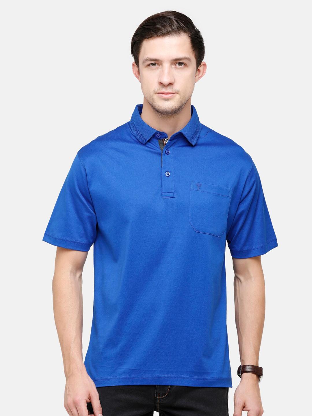 Buy Classic Polo Men Blue Polo Collar T Shirt - Tshirts for Men ...