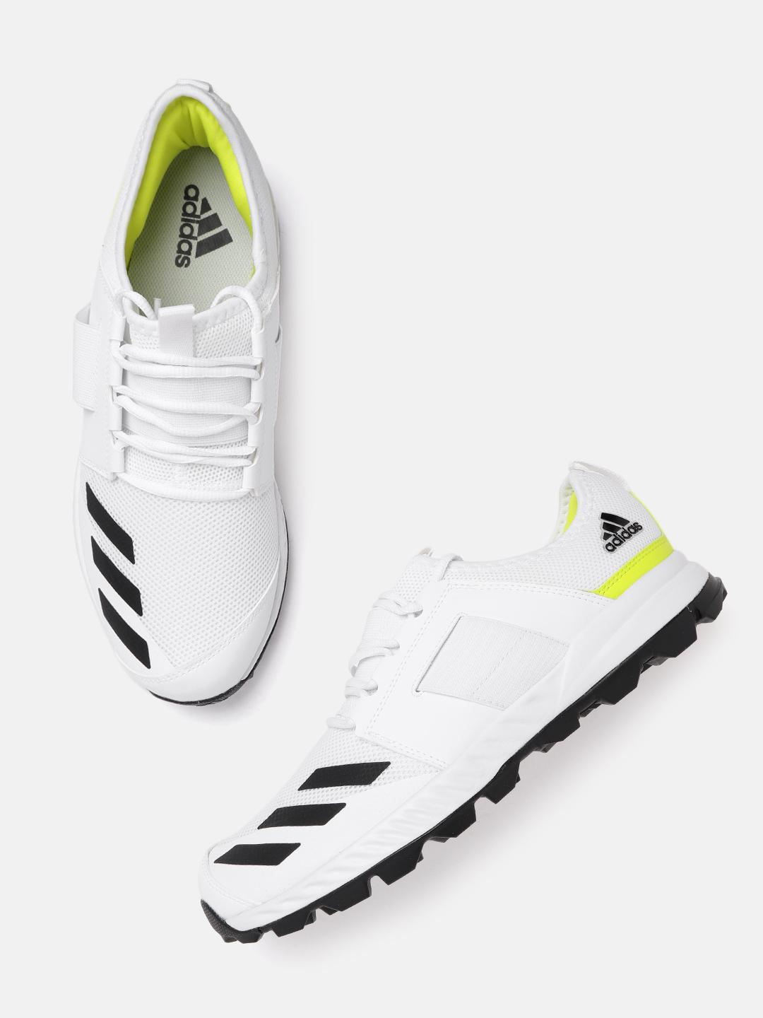 Buy ADIDAS Men White Woven Design Cricup 21 Cricket Shoes - Sports ...