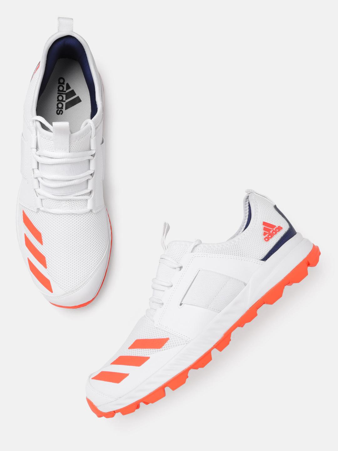 Buy ADIDAS Men White Woven Design Cricup 21 Cricket Shoes - Sports ...