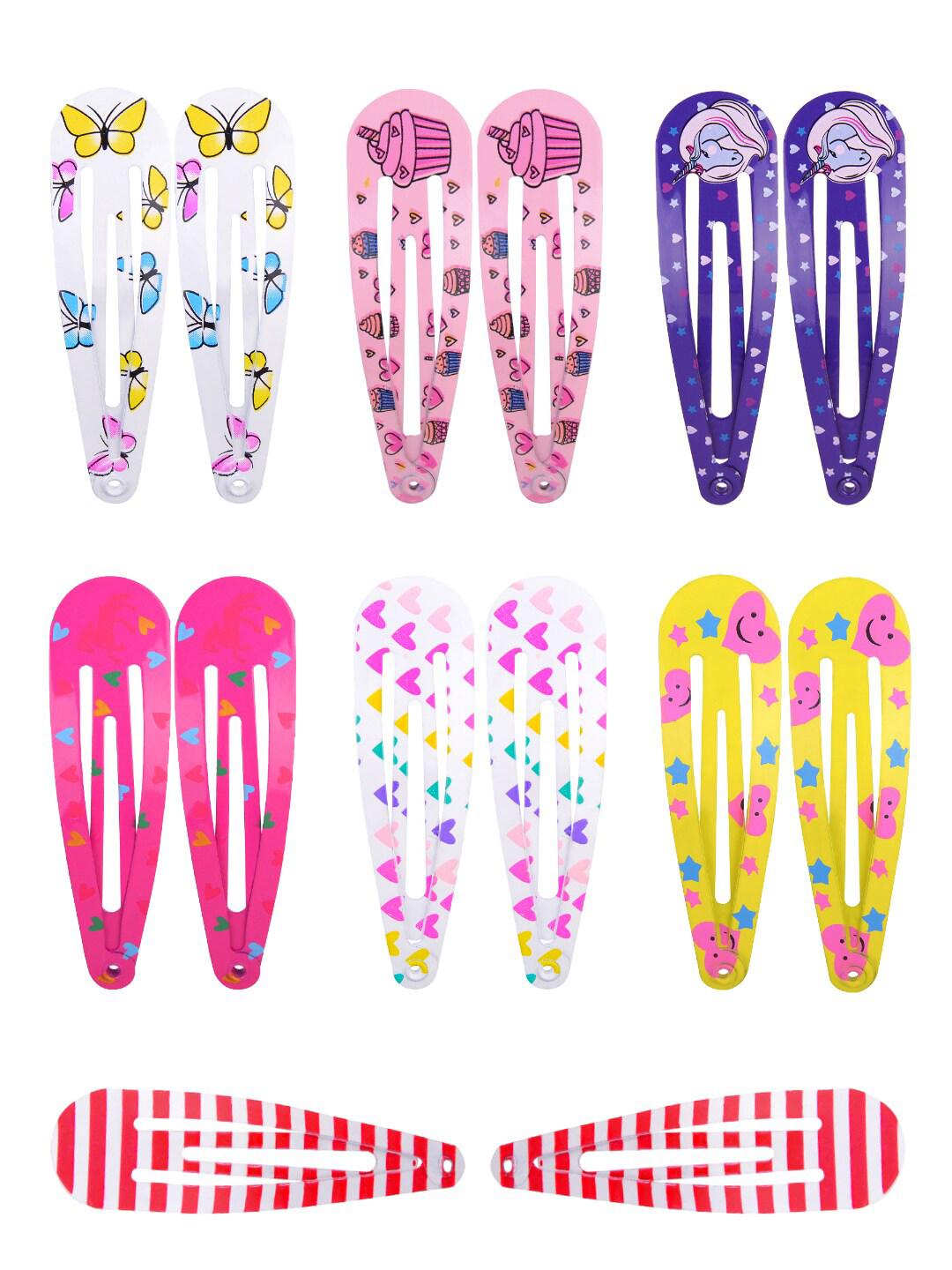 Buy Yellow Chimes Girls Set Of 14 Multicoloured Tic Tac Hair Clip ...