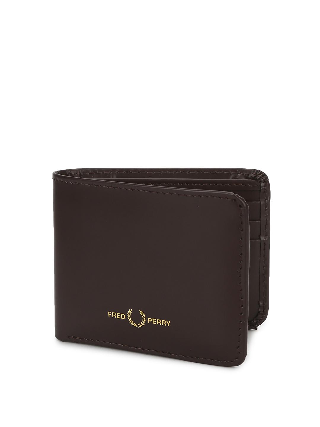 Buy Fred Perry Men Brown Leather Two Fold Wallet - Wallets for Men ...