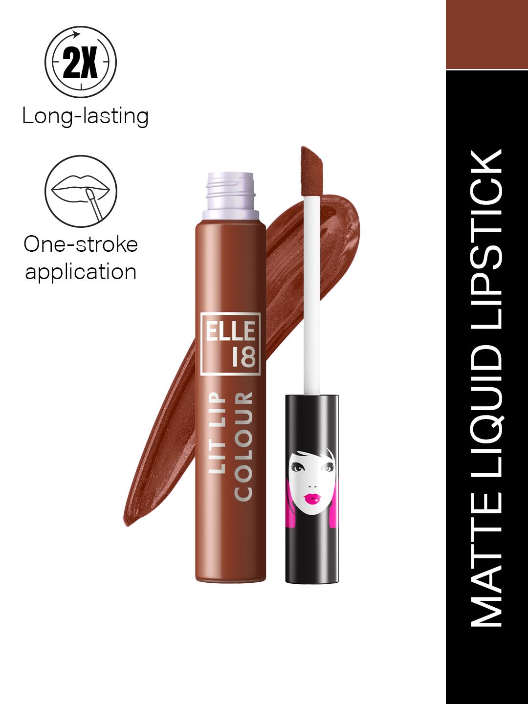 Buy ELLE 18 Lit Lip Matte Finish Long Lasting Liquid Lipstick 5.6ml ...