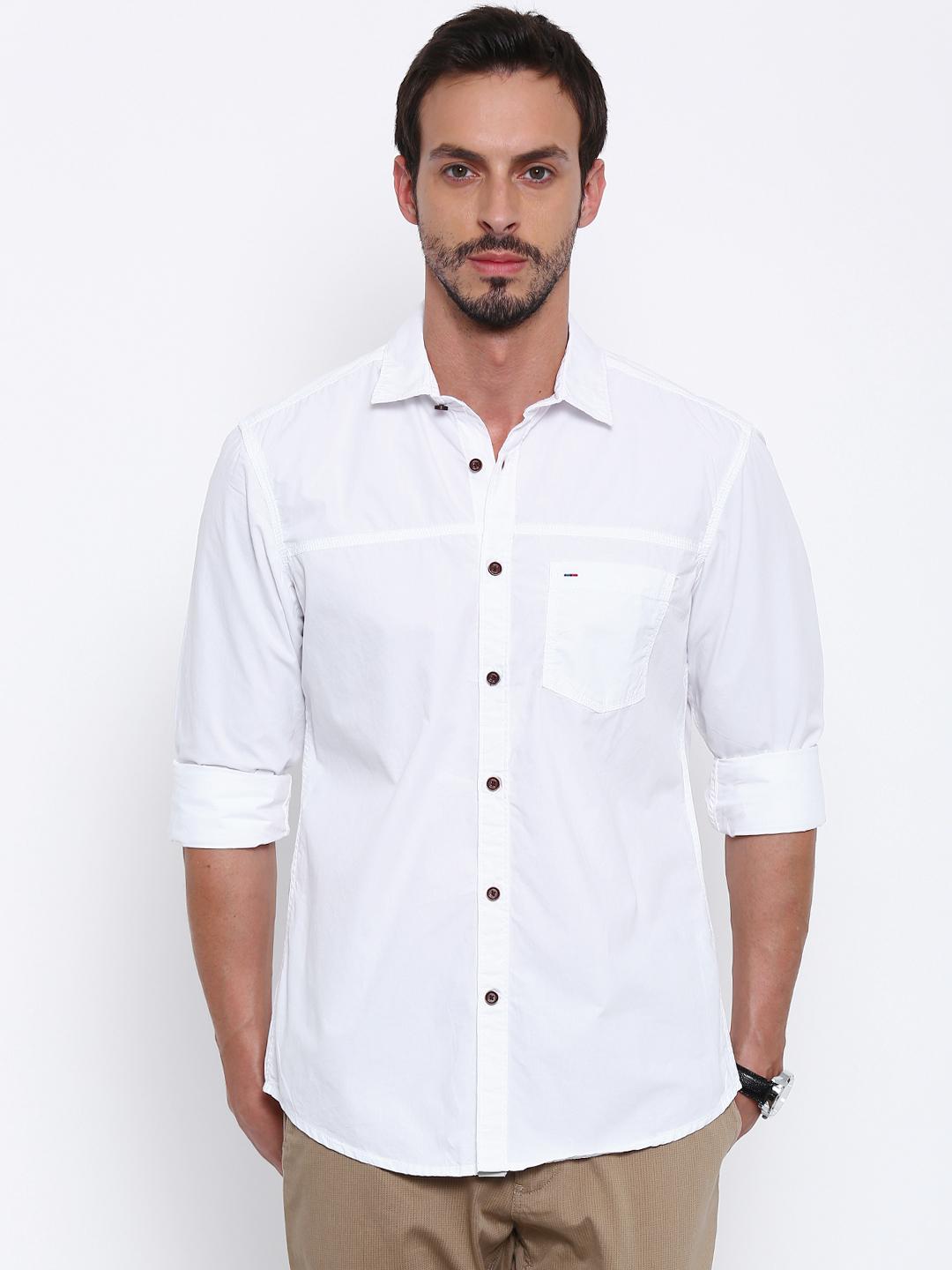 Buy Indigo Nation Men White Casual Shirt - Shirts for Men 1574761 | Myntra