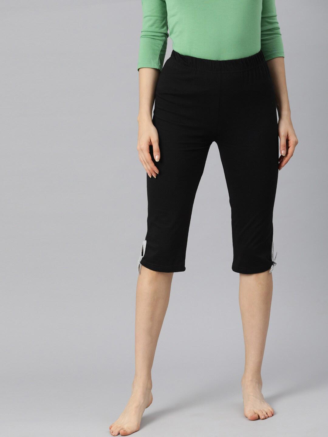 Buy NOT YET By Us Women Black Capris - Capris for Women 15799554 | Myntra
