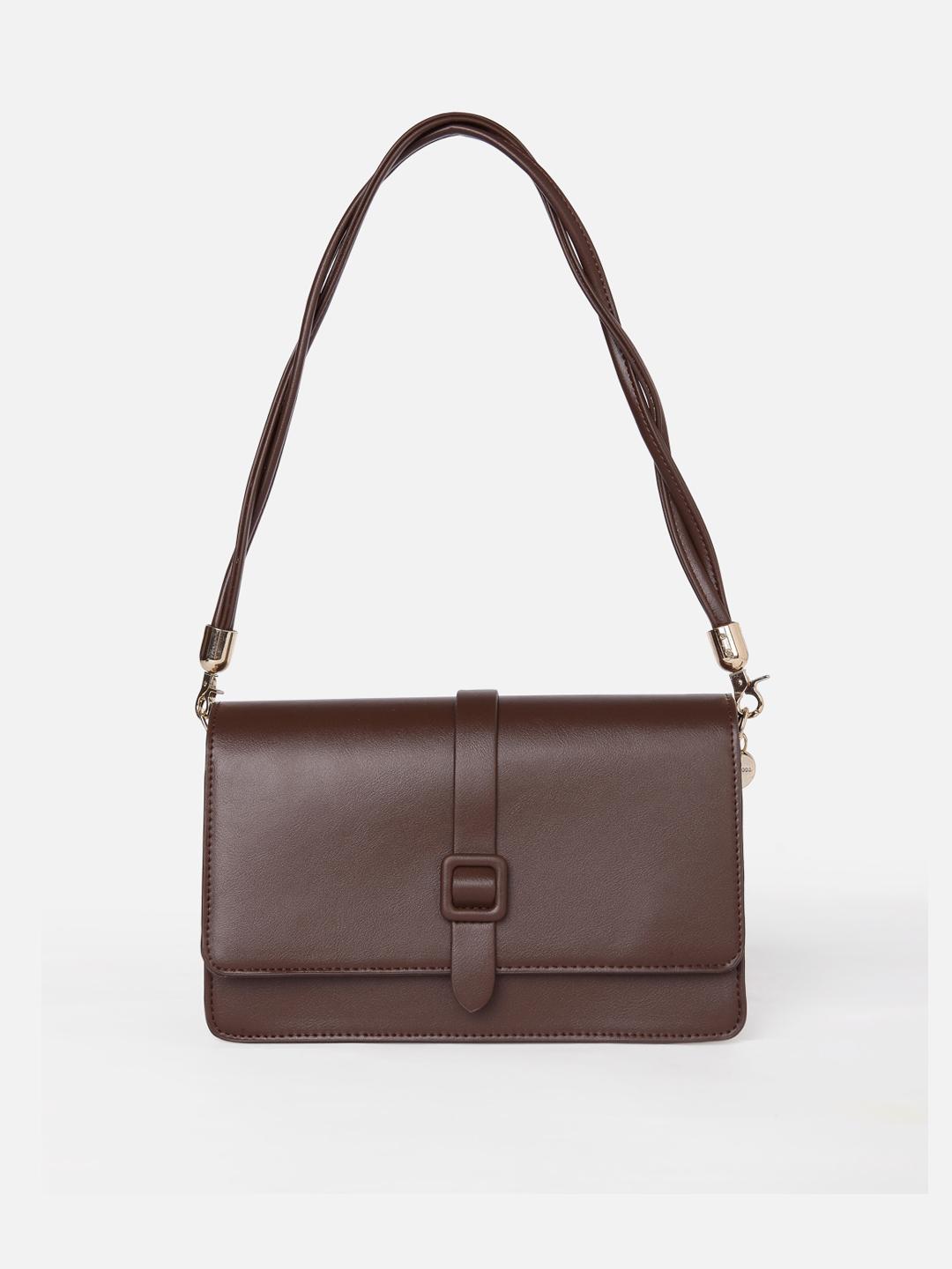 Buy Vero Moda Brown PU Structured Sling Bag - Handbags for Women ...