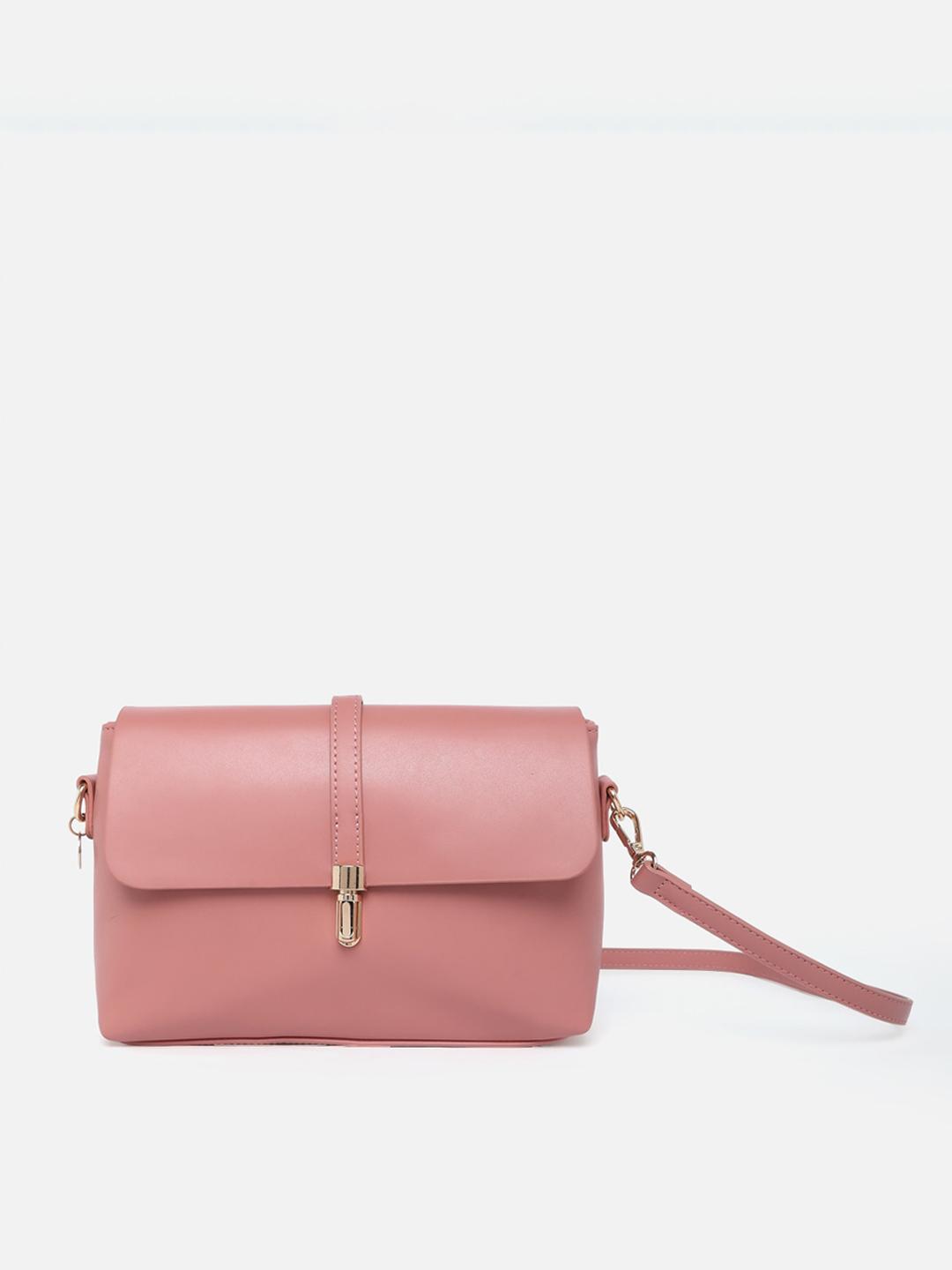 Buy Vero Moda Pink PU Structured Sling Bag - Handbags for Women ...