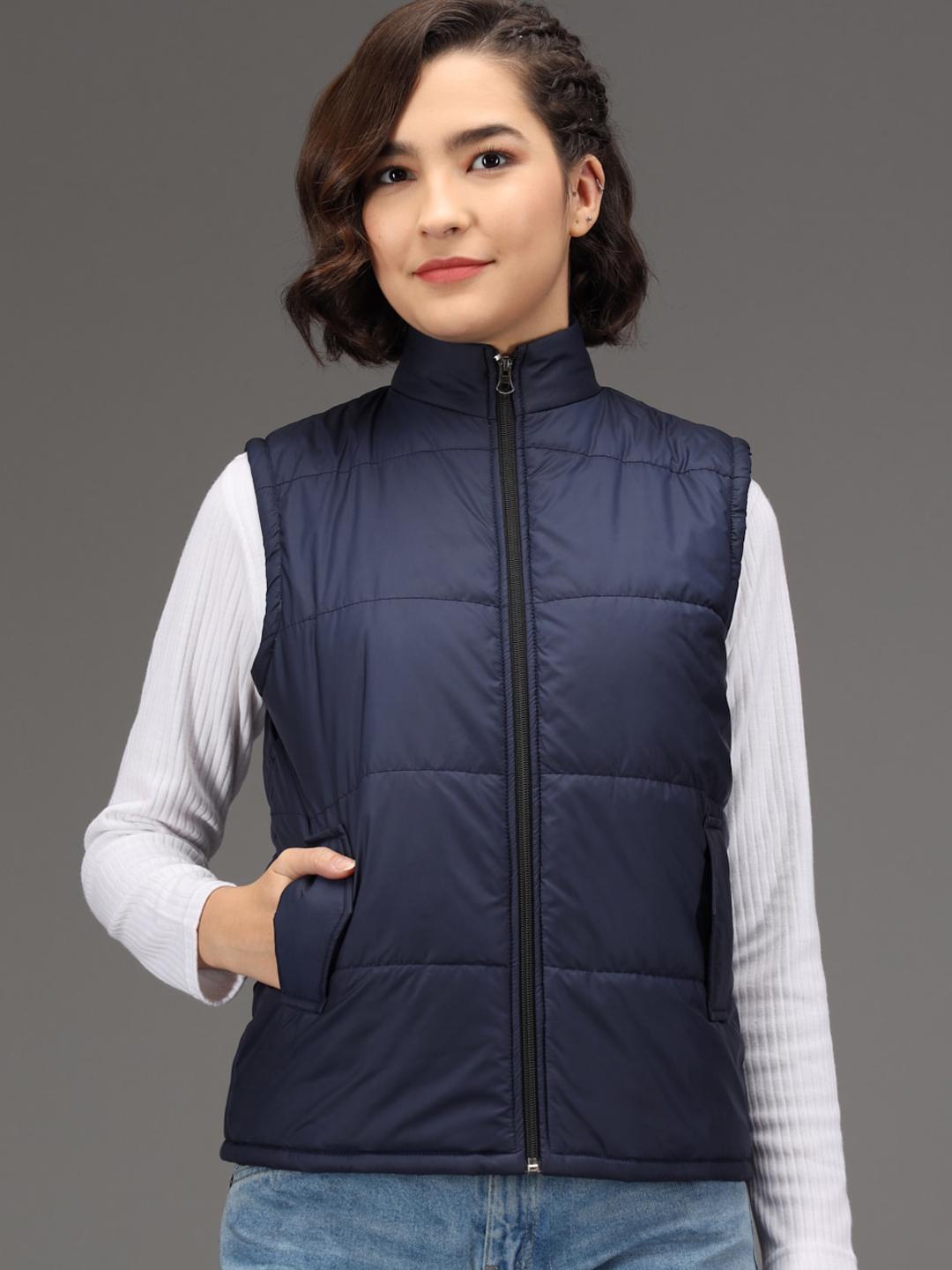 Buy Kotty Women Blue Solid Puffer Jacket - Jackets for Women 15849238 | Myntra