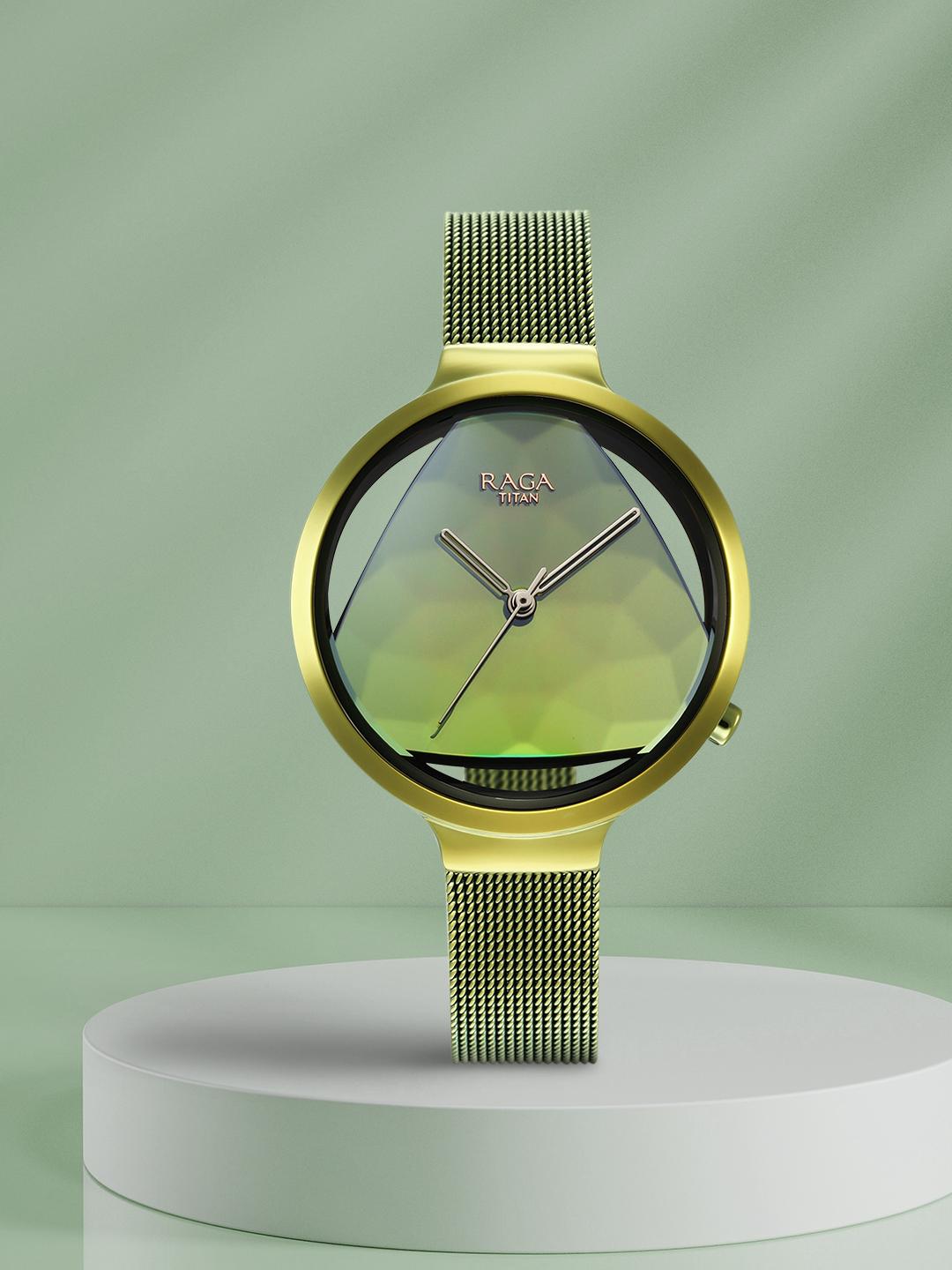 Buy Titan Raga Moments Of Joy Quartz Analog With Green Dial Watch For ...