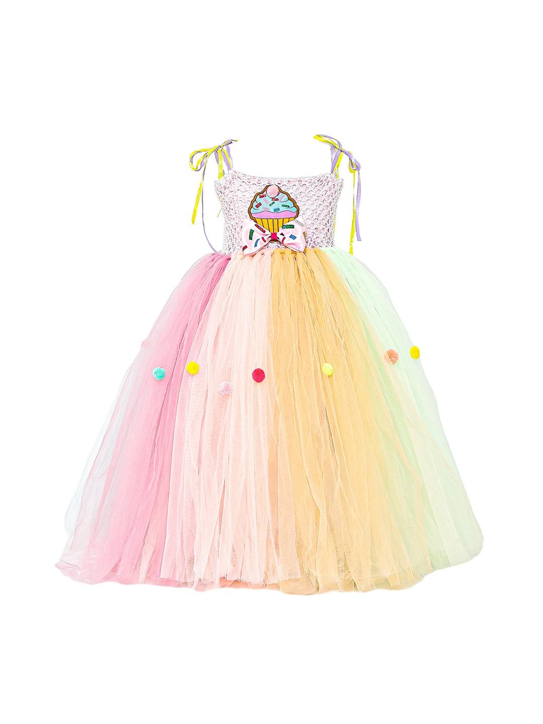Buy TINY MINY ME Multicoloured Embellished Dress - Dresses for Girls ...