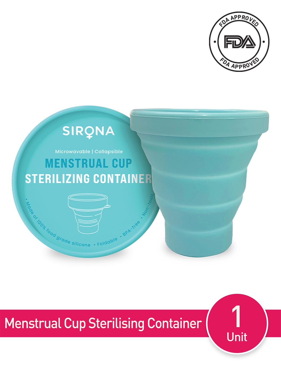 Buy Sirona Blue Collapsible Silicone Menstrual Cups - Tampons And ...