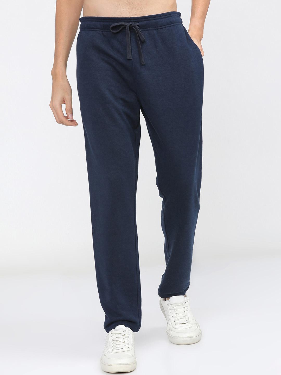 Buy HIGHLANDER Men Navy Blue Solid Slim Fit Track Pants - Track Pants ...