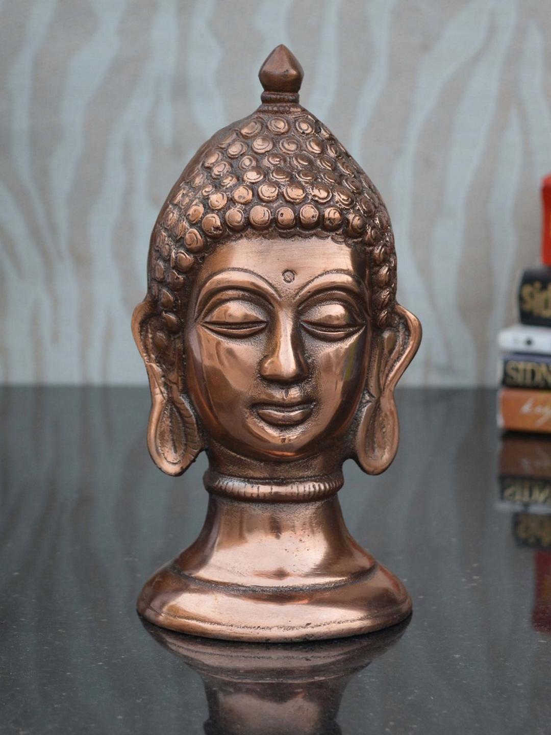 Buy ECraftIndia Copper Toned Metal Buddha Showpiece - Showpieces for ...