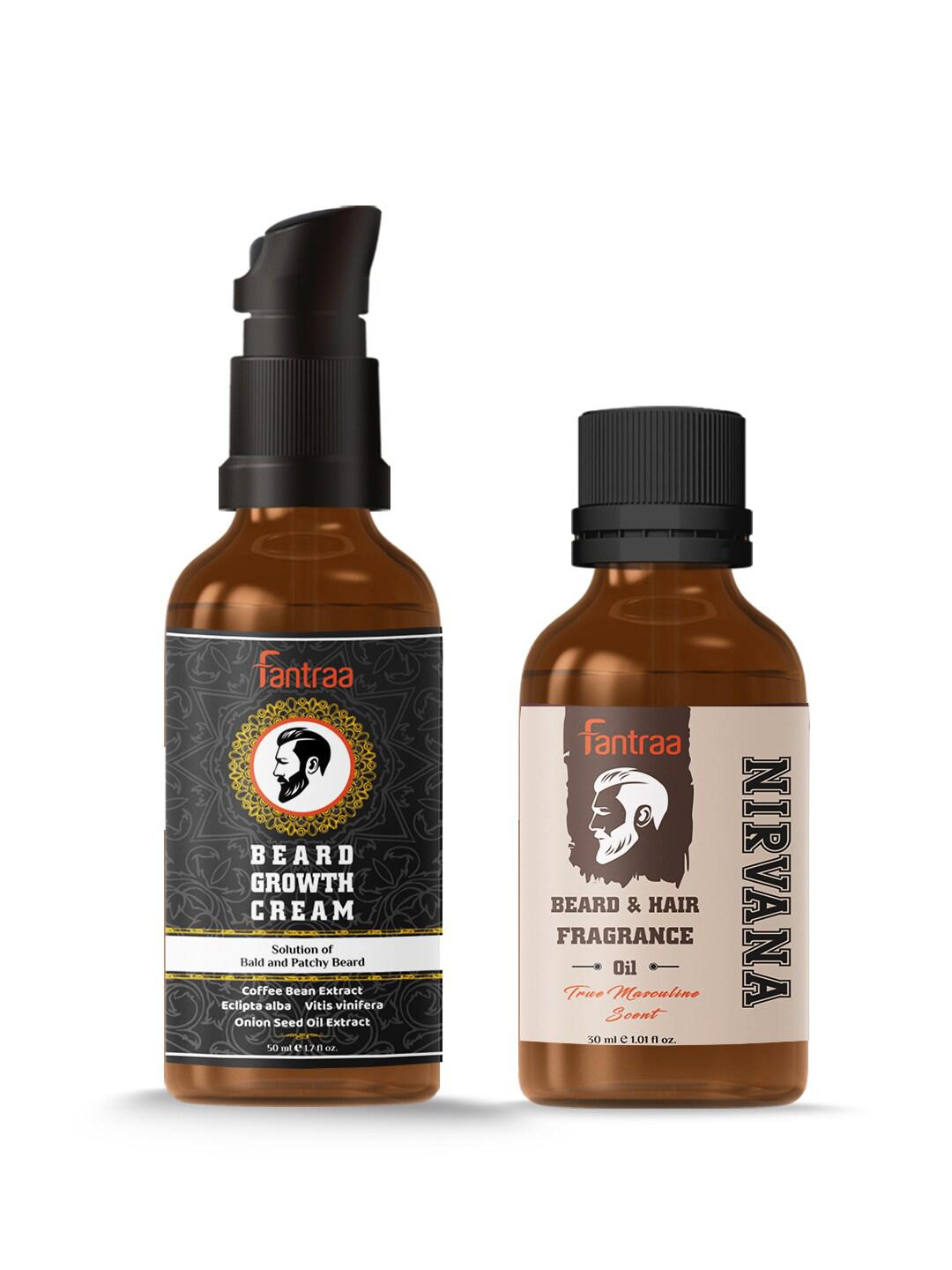 Buy Fantraa Men Set Of 2 Beard Growth Cream & Nirvana Beard Fragrance ...