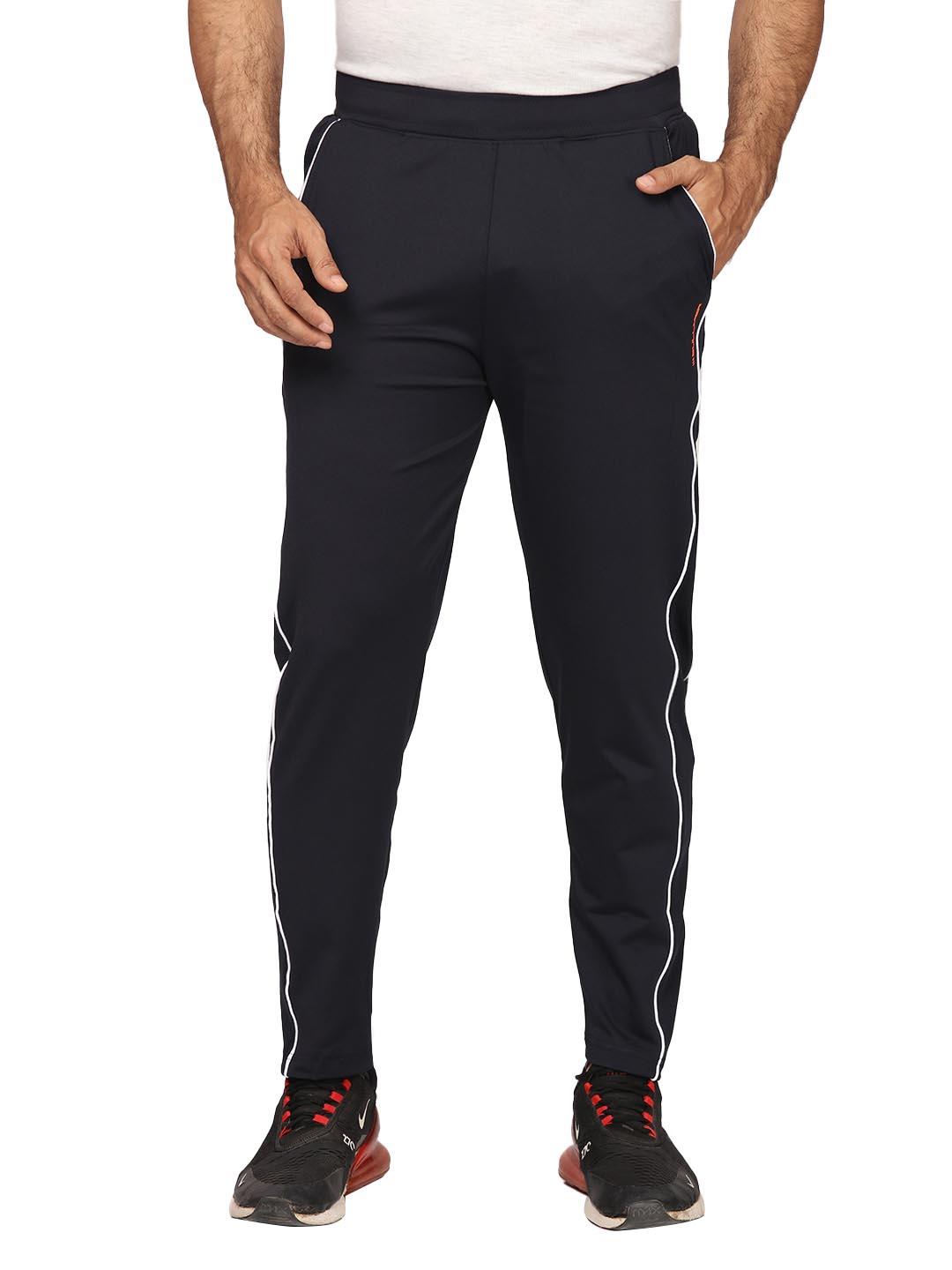 Buy BULLMER Men Navy Blue Solid Track Pants - Track Pants for Men ...