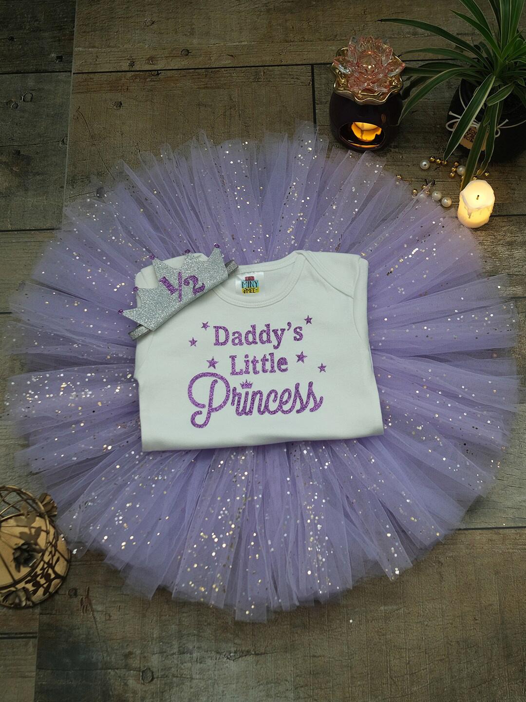 Buy TINY MINY ME Girls Lavender & White Printed Top With Skirt ...
