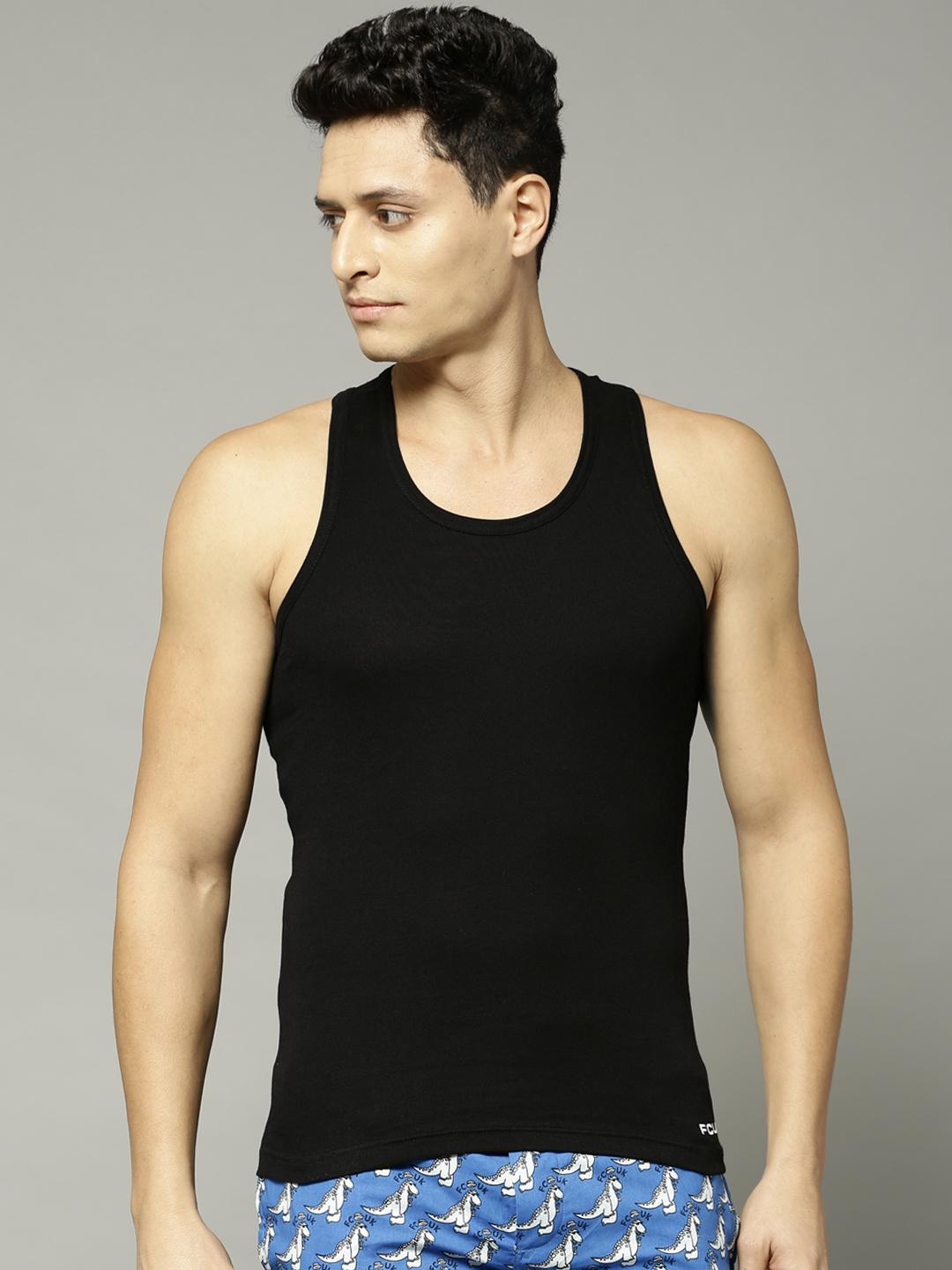 Buy FCUK Black Innerwear Vest FVT01 - Innerwear Vests for Men 1626400 ...