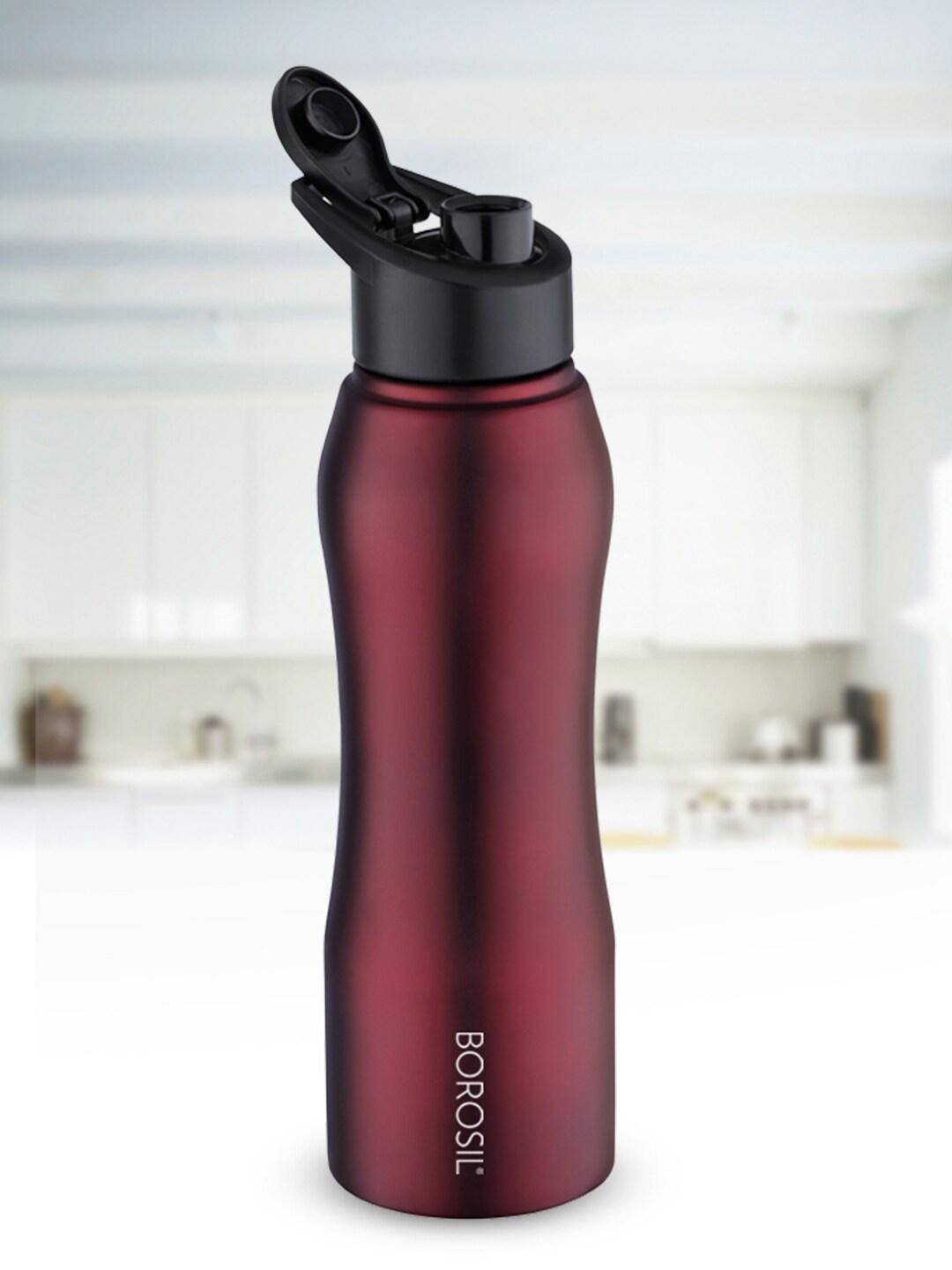 Buy BOROSIL GRIP N SIP 1000 Maroon Stainless Steel Double Wall Vacuum ...