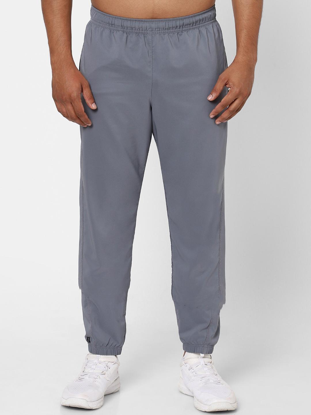 Buy Decathlon Domyos Men Solid Grey Quick Dry Training Track Pants ...