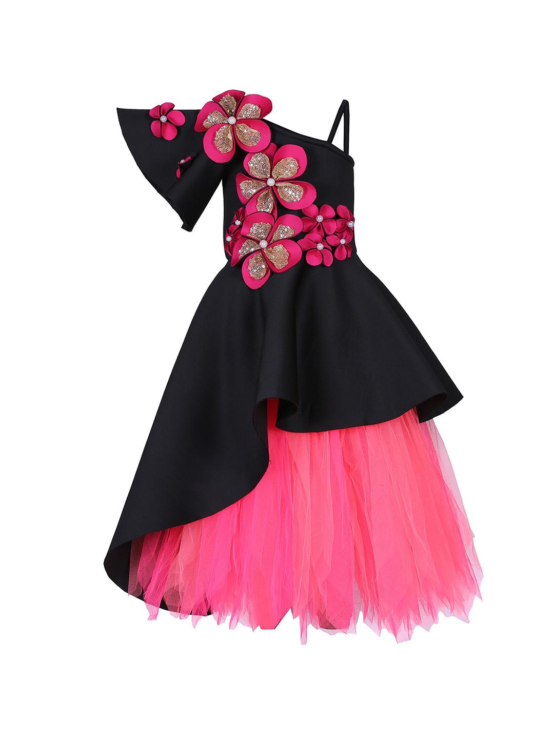 Buy TINY MINY ME Black Maxi Dress - Dresses for Girls 16322316 | Myntra