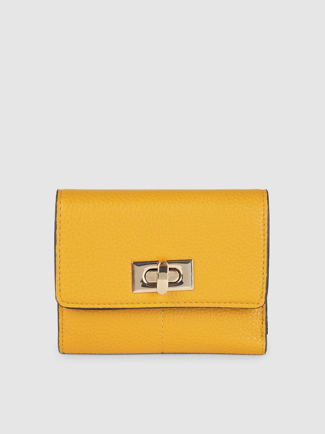 Buy Accessorize Women Yellow Sandra Purse Three Fold Wallet - Wallets ...