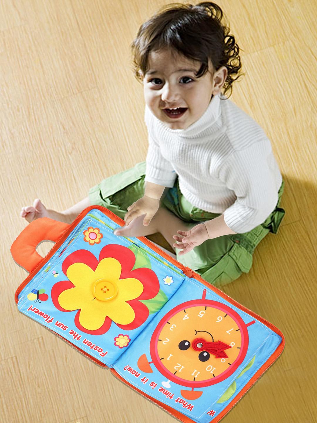 Buy Baby Moo Kids Blue & Orange Learning Basic Tasks Activity Cloth Book - Learning And ...